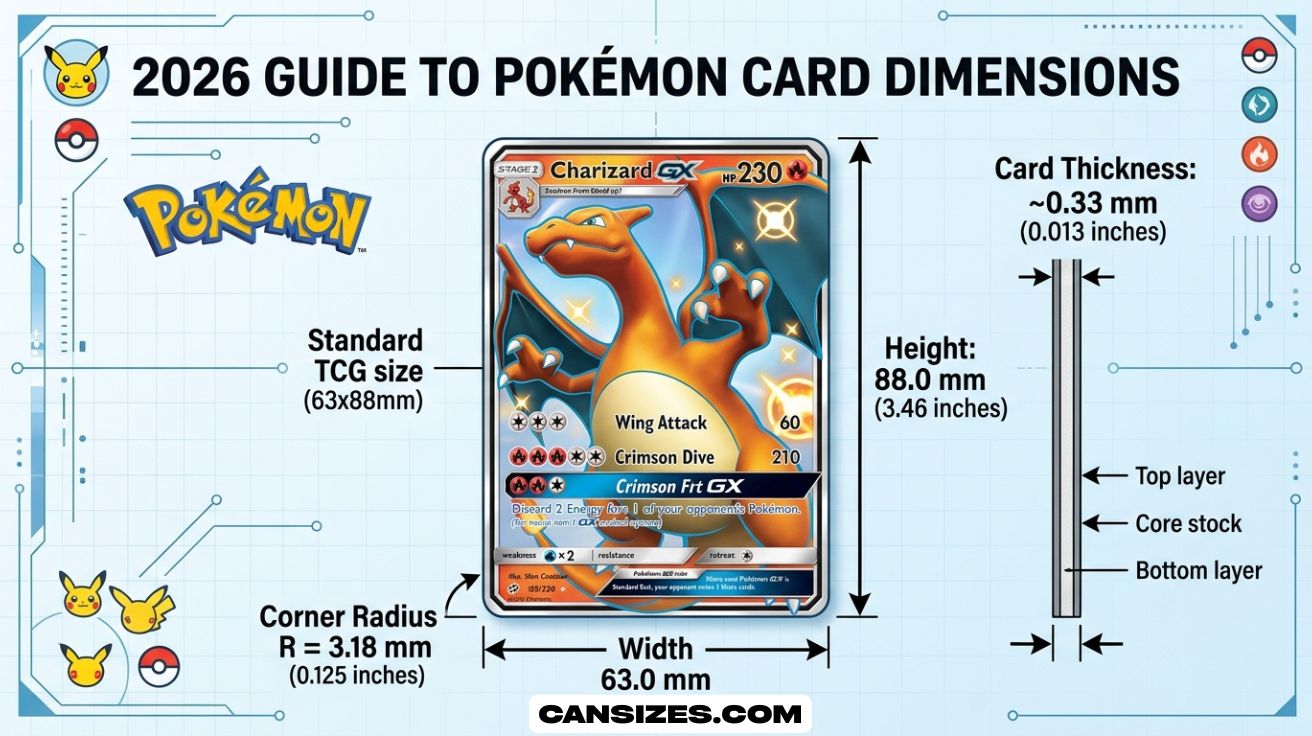 Pokémon Card Dimensions 2026 Guide To Pokémon