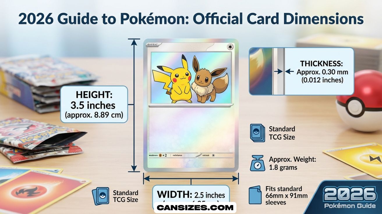 Pokémon Card Dimensions 2026 Guide To Pokémon